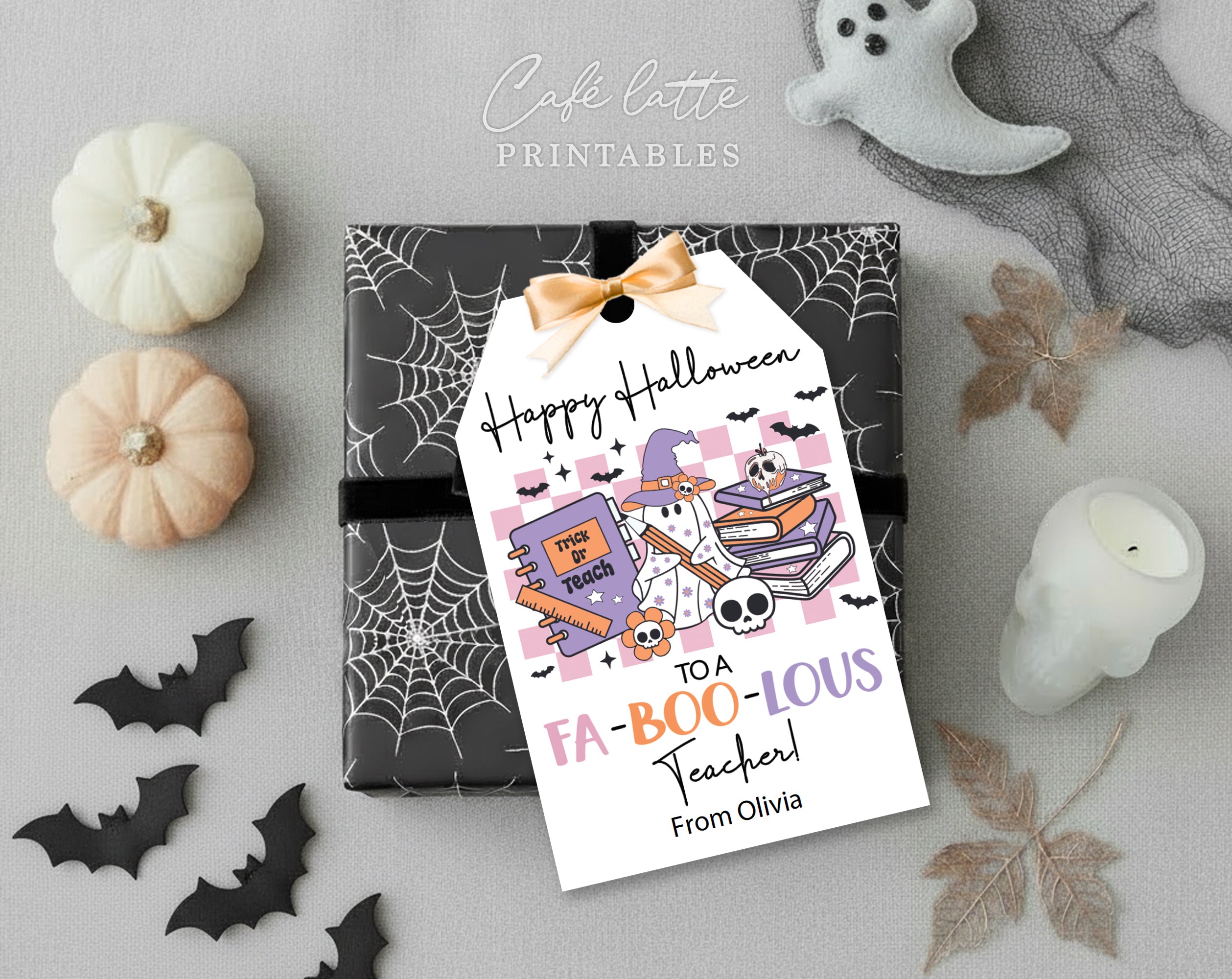 Halloween Teacher Gift Tags Printable - Thank You Gift Tags Editable T ...