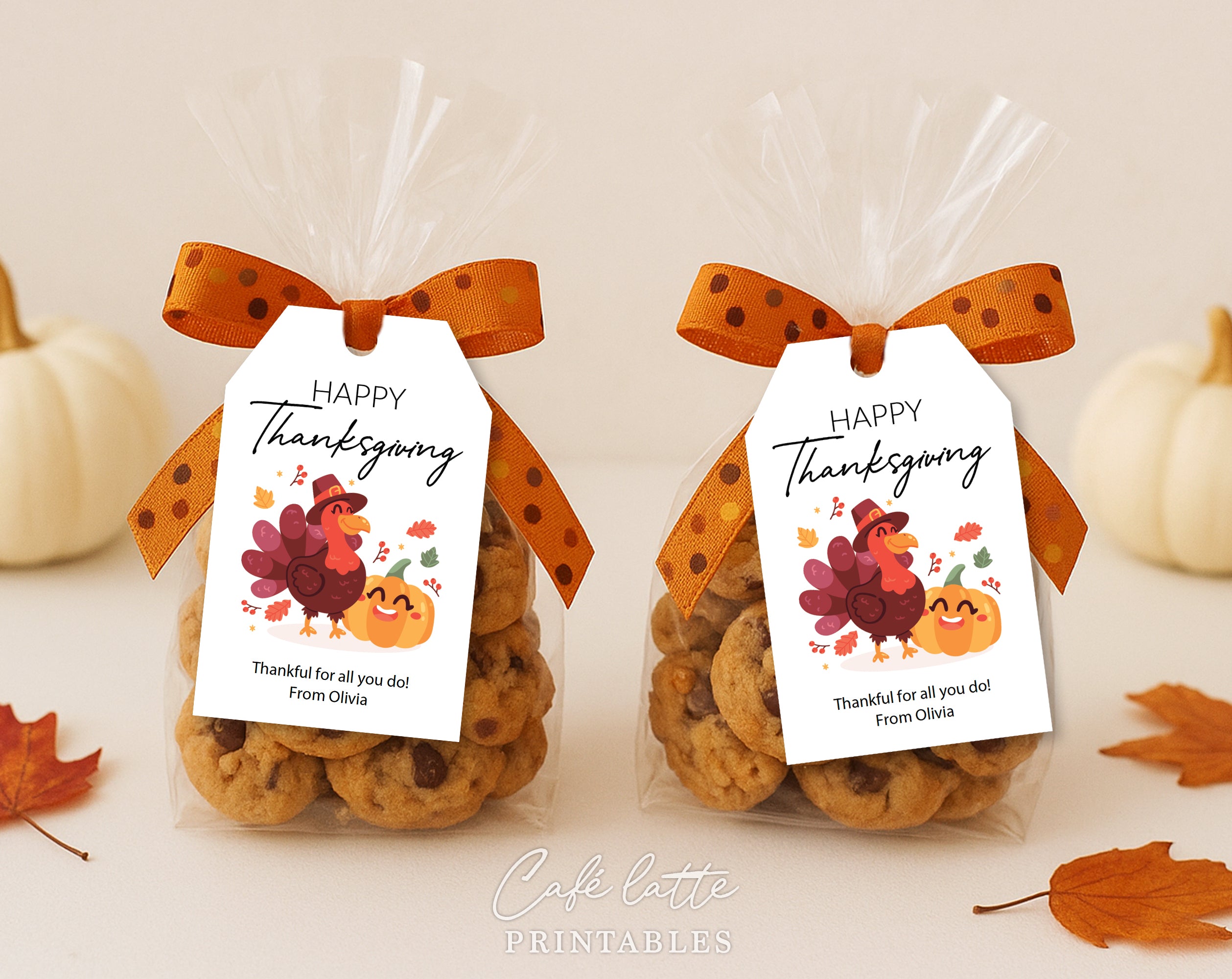 Thanksgiving Gift Tags Printable - Turkey & Pumpkin Gift Tag Template ...